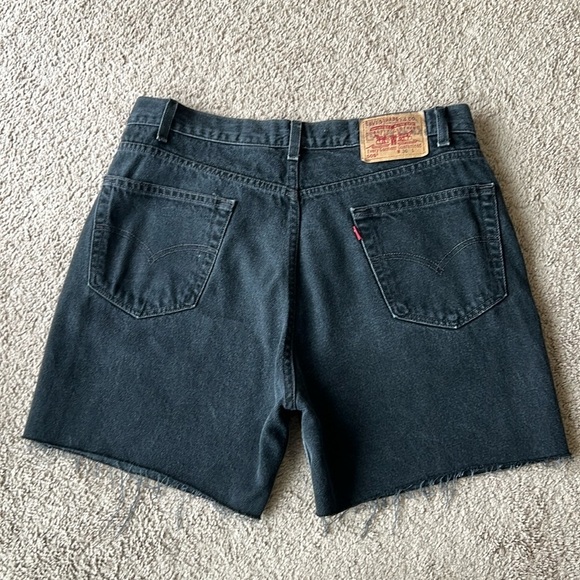 Levi's | Shorts | Vintage Levis Washed Black Denim Cut Off Jorts Jean ...